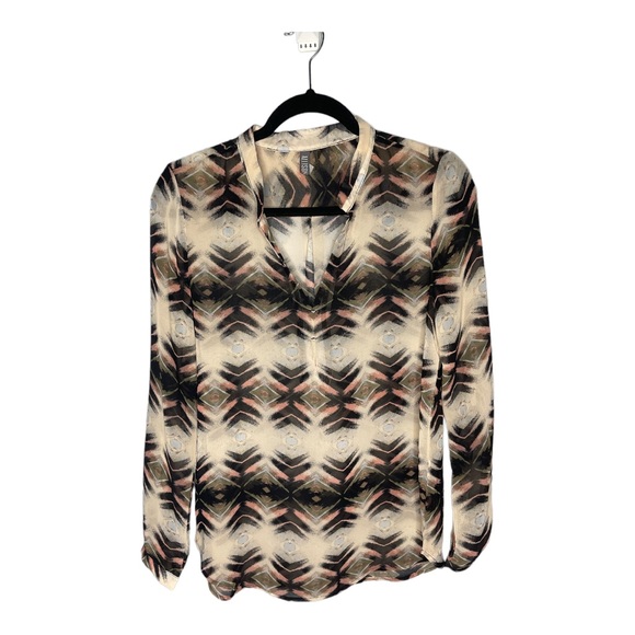 Allison Joy | Tops | Allison Joy Sheer Long Sleeve Blouse S | Poshmark